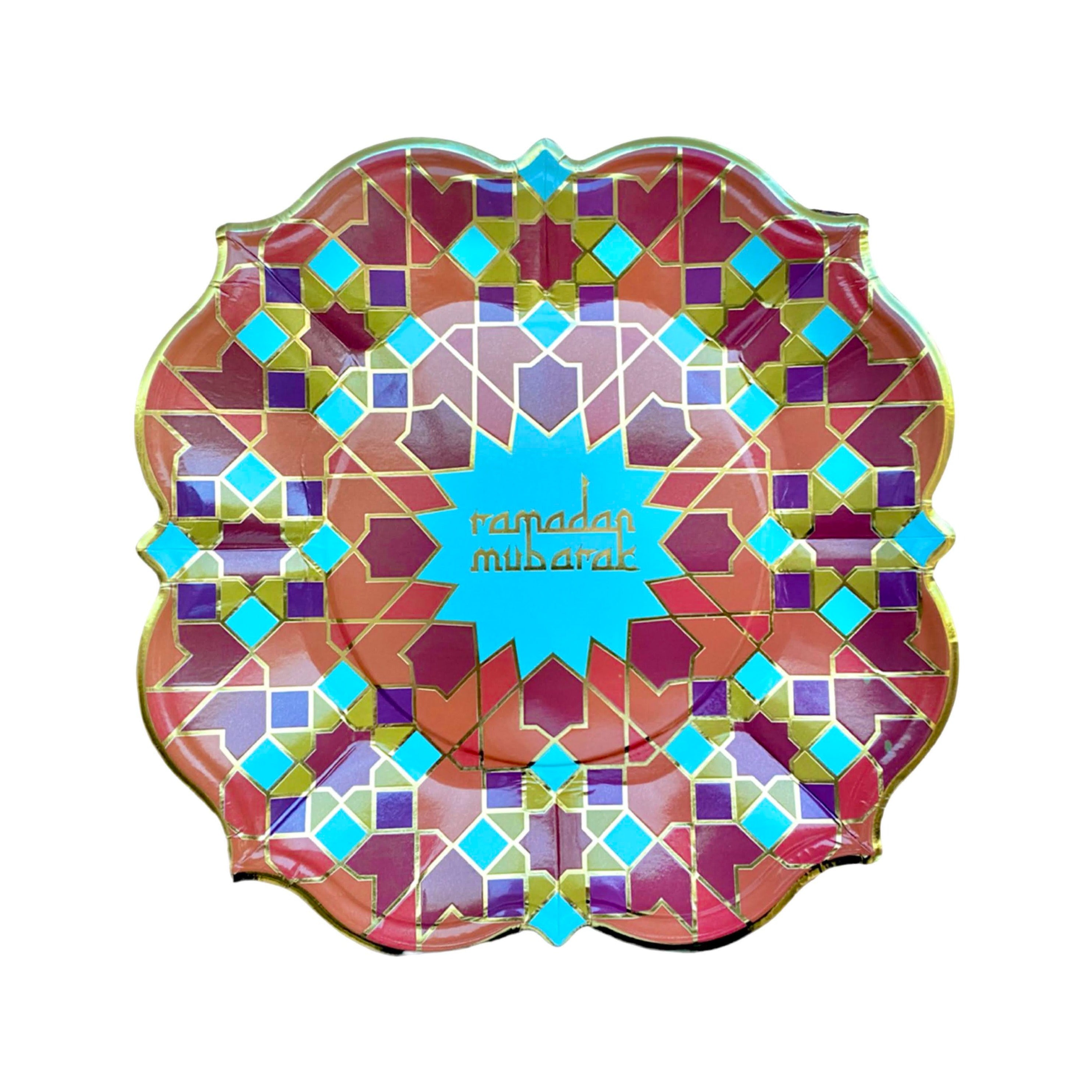 Geometric Ramadan Lunch Plates | Unique Porcelain Inspired Plates – Eid ...